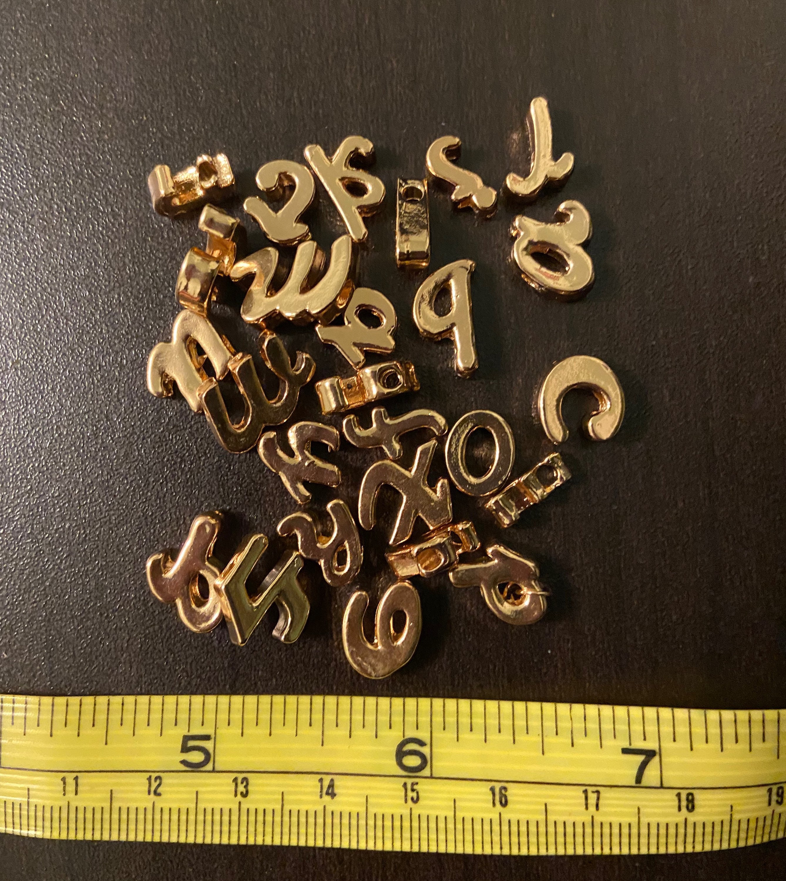 Lower case script cursive letter beads alphabet charms for - Etsy Nederland