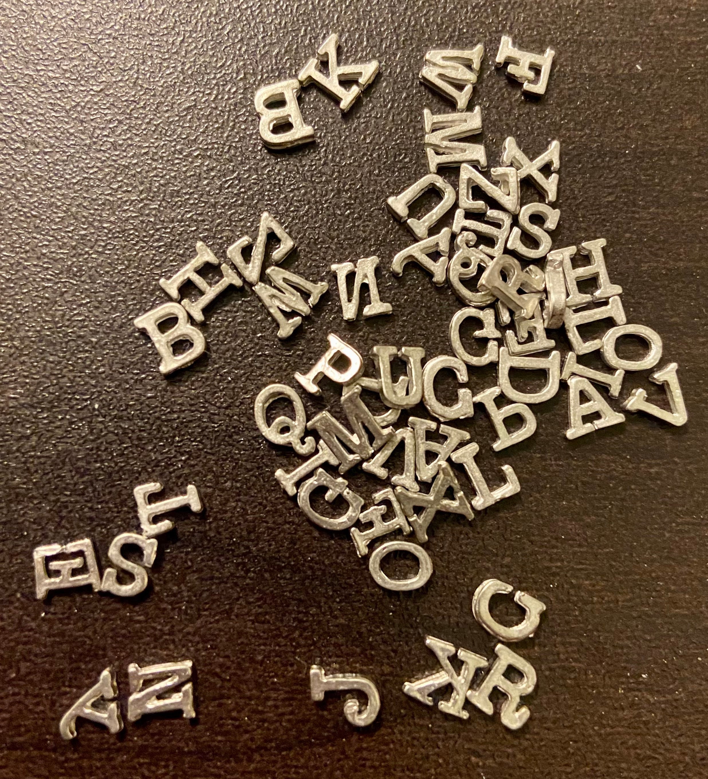 Floating Letters Floating Initial Charms Super Tiny Letters - Etsy