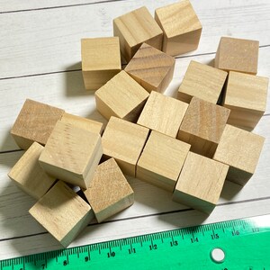 Wooden Block 2cm, Craft Blocks, Blank Unfinished Blocks for Crafting ...