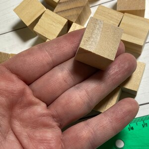 Wooden Block 2cm, Craft Blocks, Blank Unfinished Blocks for Crafting ...