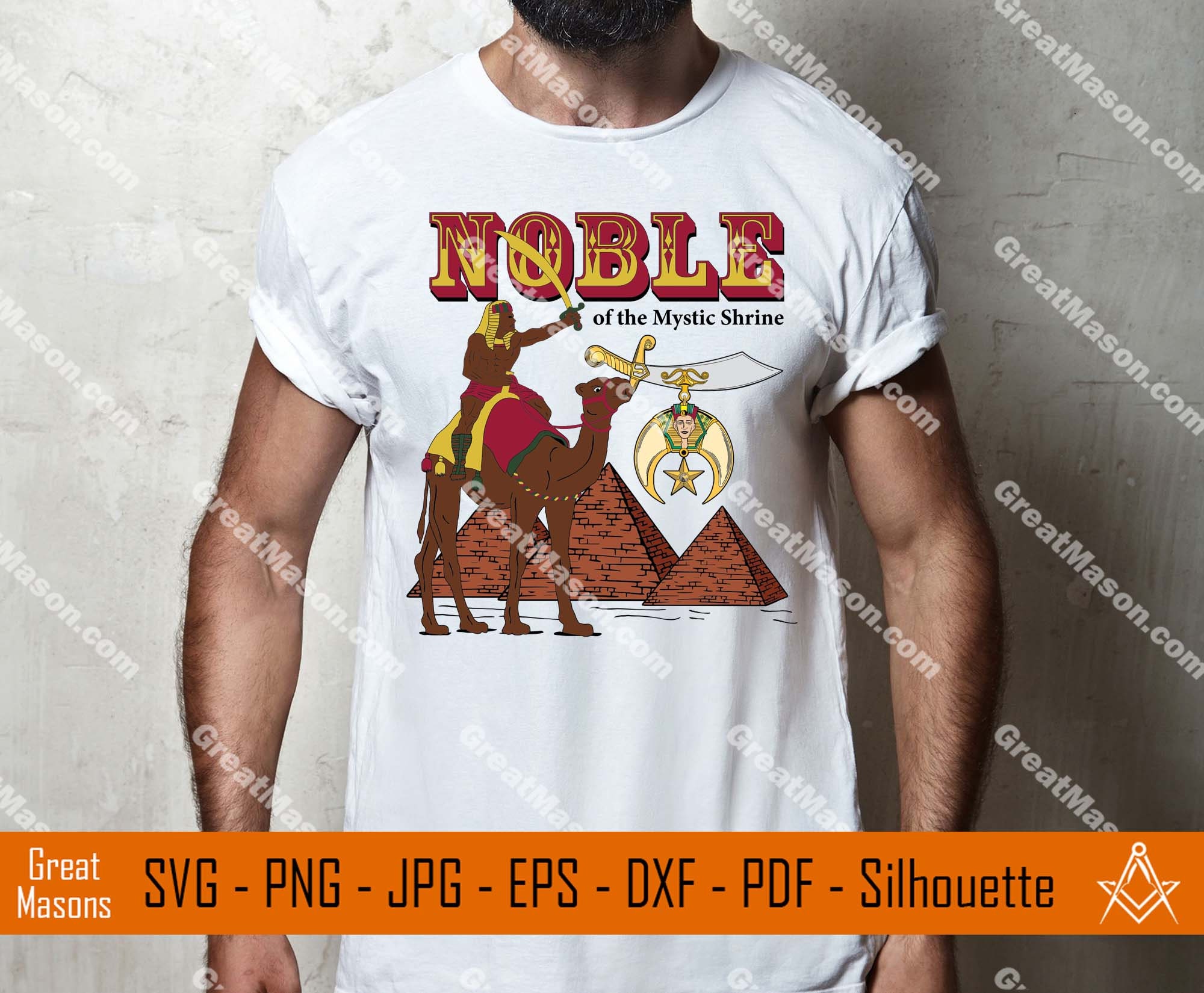 Nobles Mystic Shrine Camel Rider Pyramid Shriner Scimitar Crescent and ...