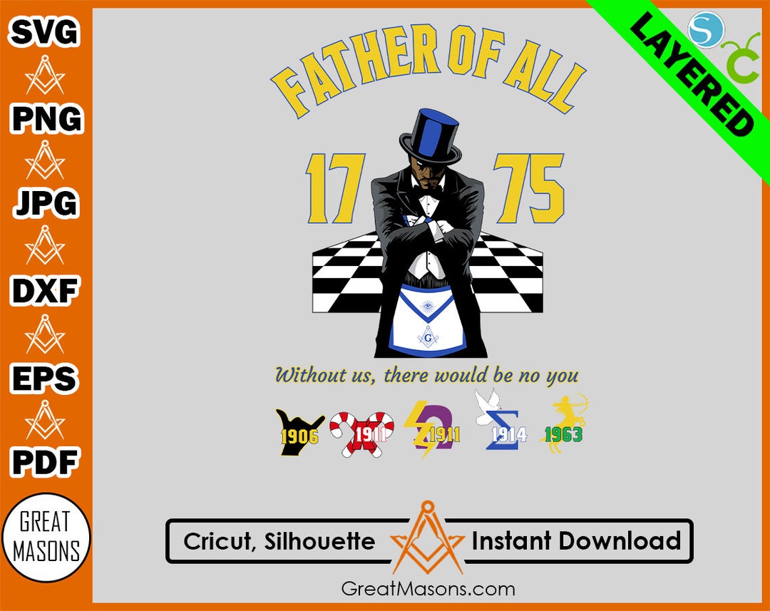 Mason 1775 Father of All Greek Letter Glos - Great Masons *SVG, Png ...