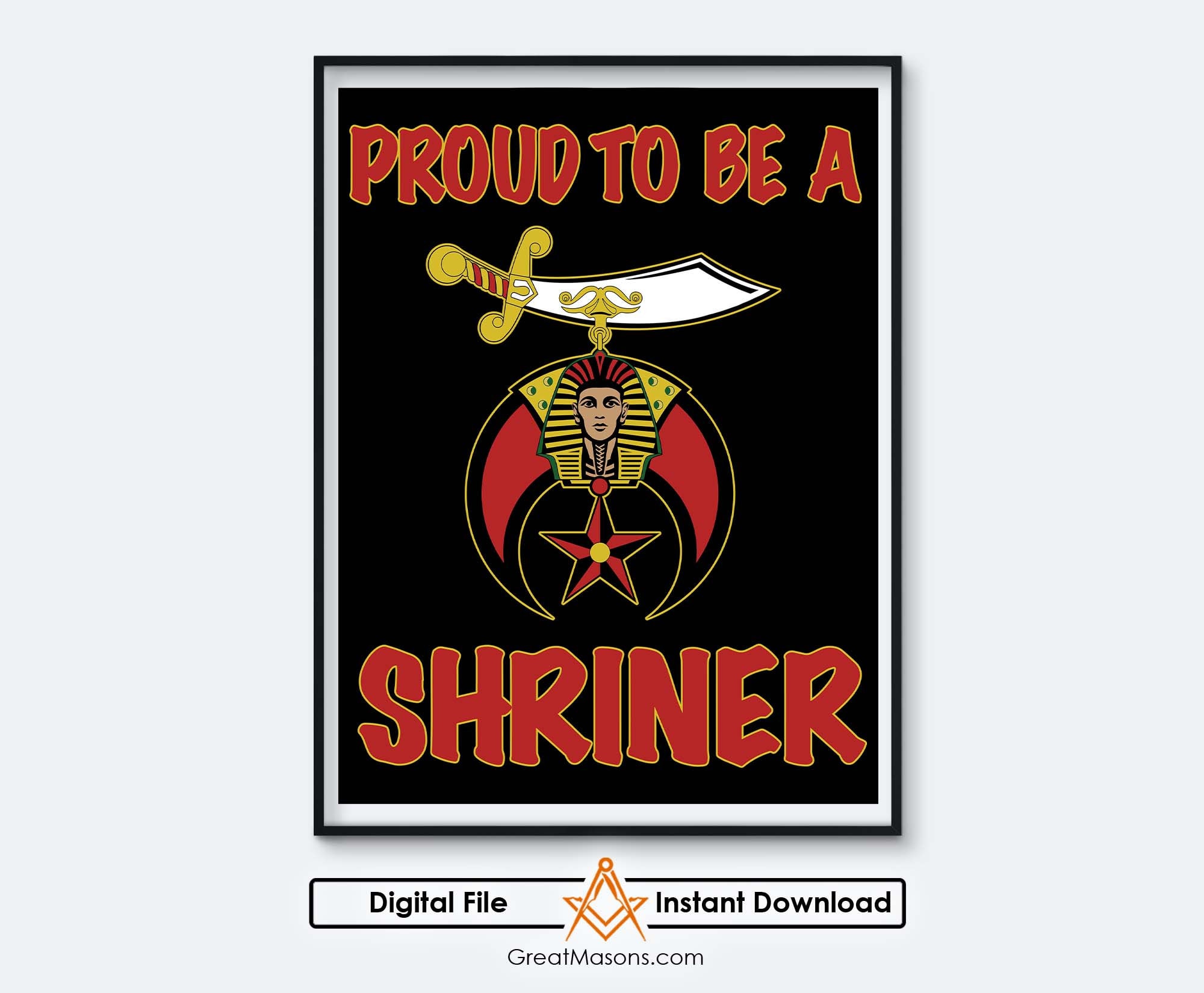 Proud to Be A Shriner Logo Symbol Masonic Pharaoh Nobles Shrine Art ...