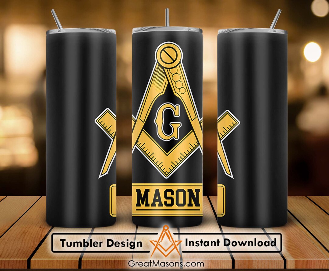 Freemasons Square and Compasses G Vintage Great Masons 20oz 30oz Skinny ...