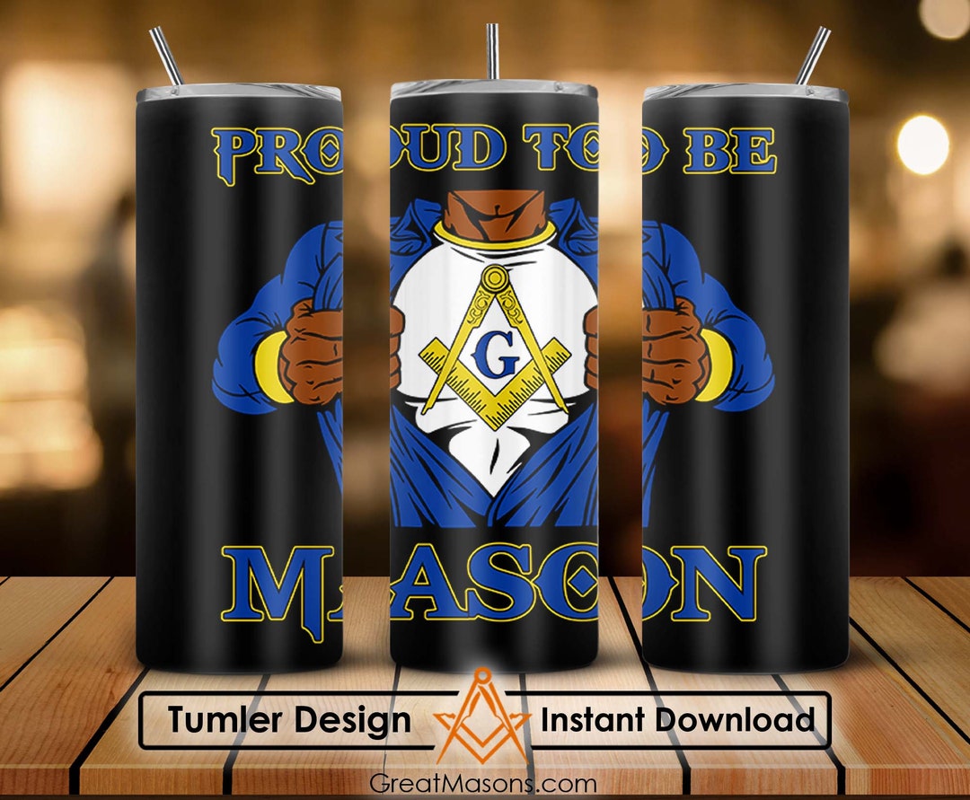 Proud to Be A Mason - Super Mason - Tear Shirt off 20oz 30oz Skinny ...