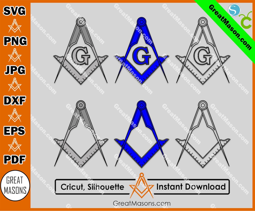 Freemasons Square and Compasses Symbol SVG File - Great Masons Design ...