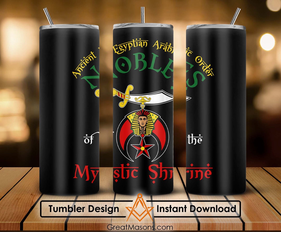 Nobles Mystic Shrine 1893 AEAONMS Shriner Scimitar Crescent Star 20oz ...