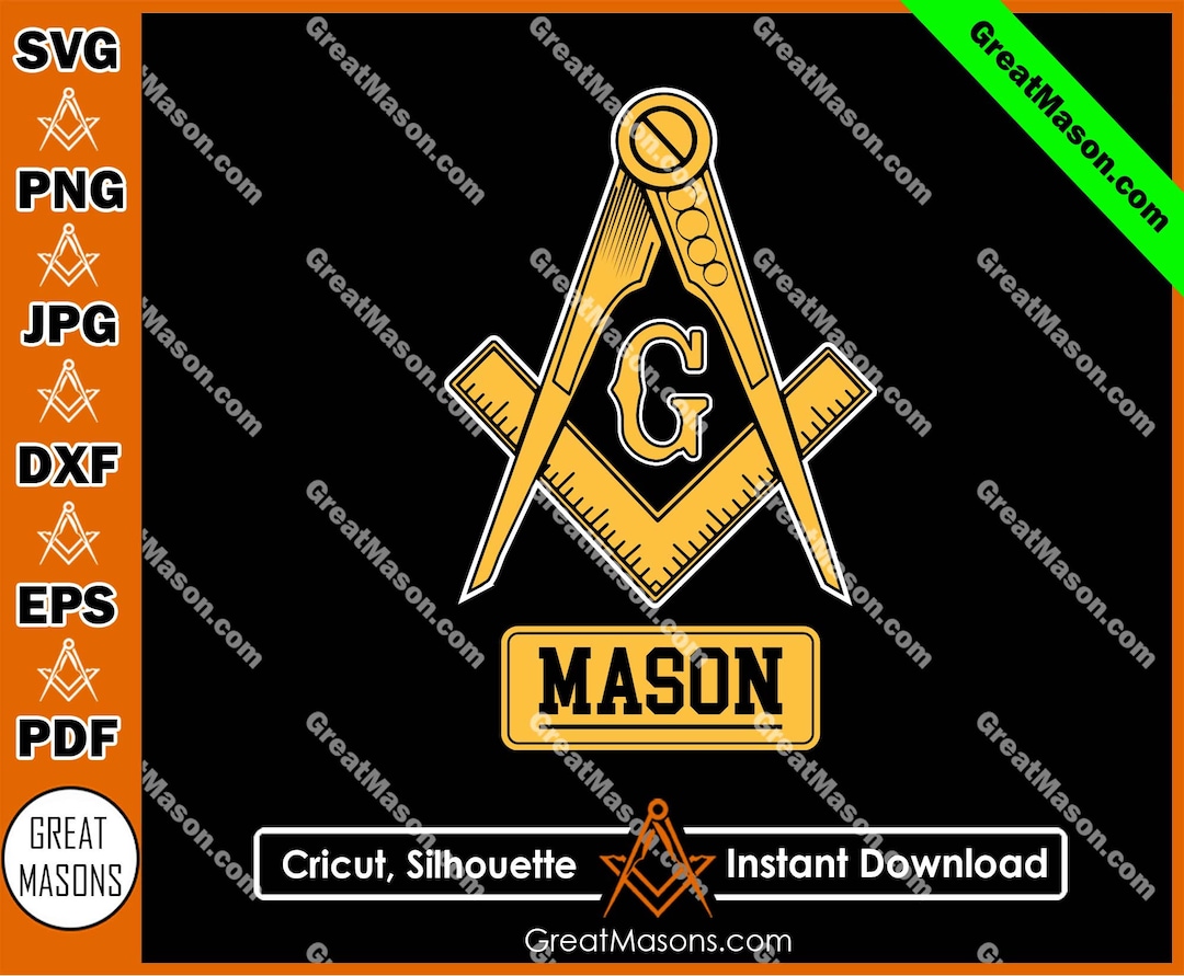 Mason Square & Compasses G Symbol Masonic Design - Great Masons *SVG ...