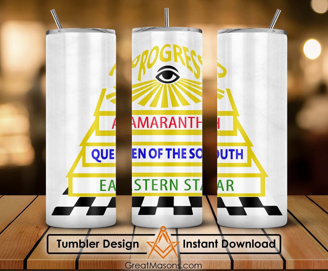 OES Star FATAL Logo Symbols Order of the Eastern Star 20oz 30oz Skinny ...