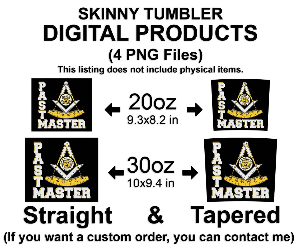 Mason Past Master Symbol Wisdom Leadership Masonic 20oz 30oz Skinny ...