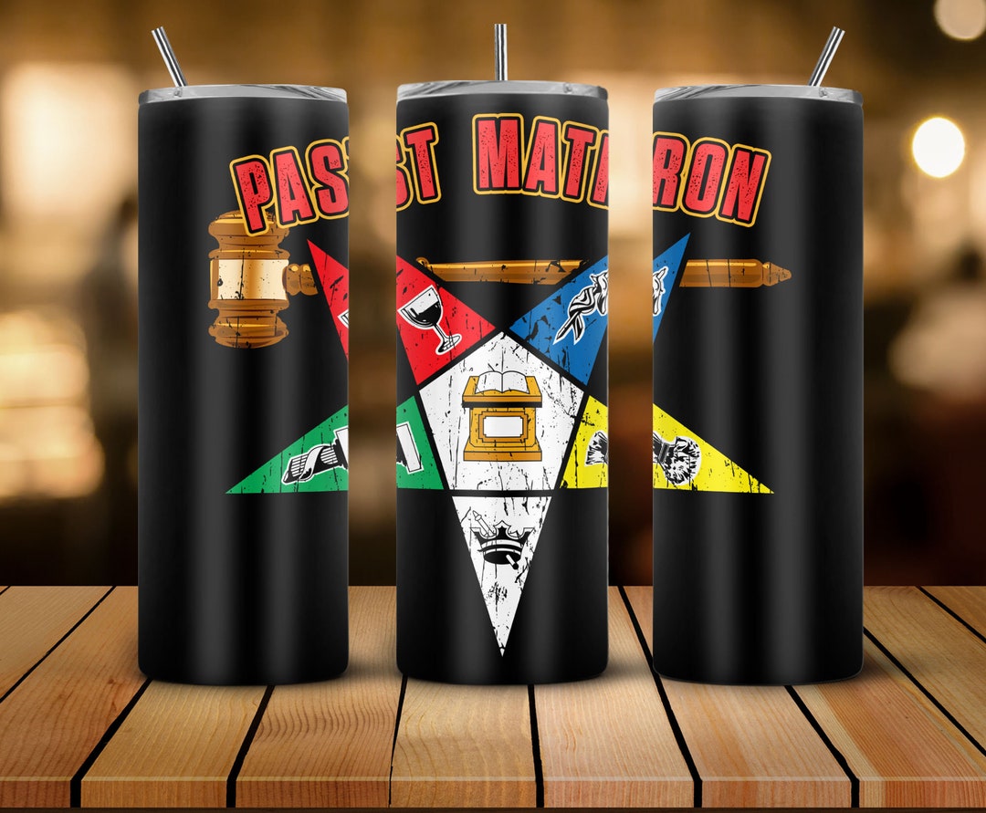 OES Past Matron Vintage Worthy Matron Fatal Skinny Tumbler OES230721_01 ...