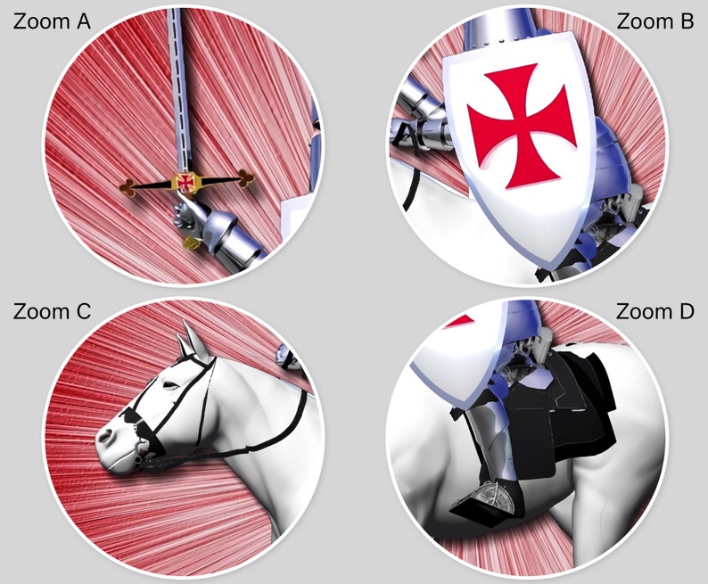 Knights Templar Crusader York Rite Masonic Freemason 3D Art - Etsy