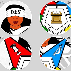 OES FATAL Sister Eyes Mask Order of the Eastern Star Sisterhood Masonic ...