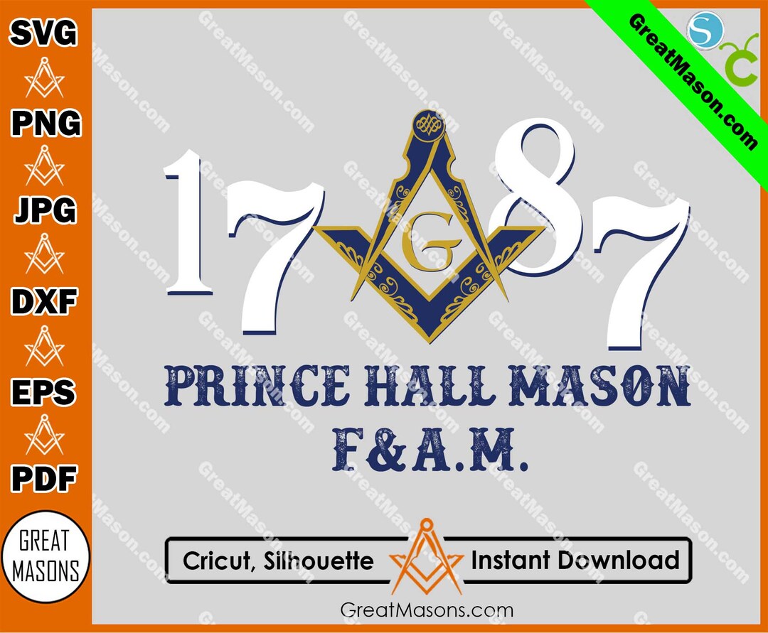 Prince Hall F&A.M. 1787 Mason Masonic Digital File - Great Masons ...