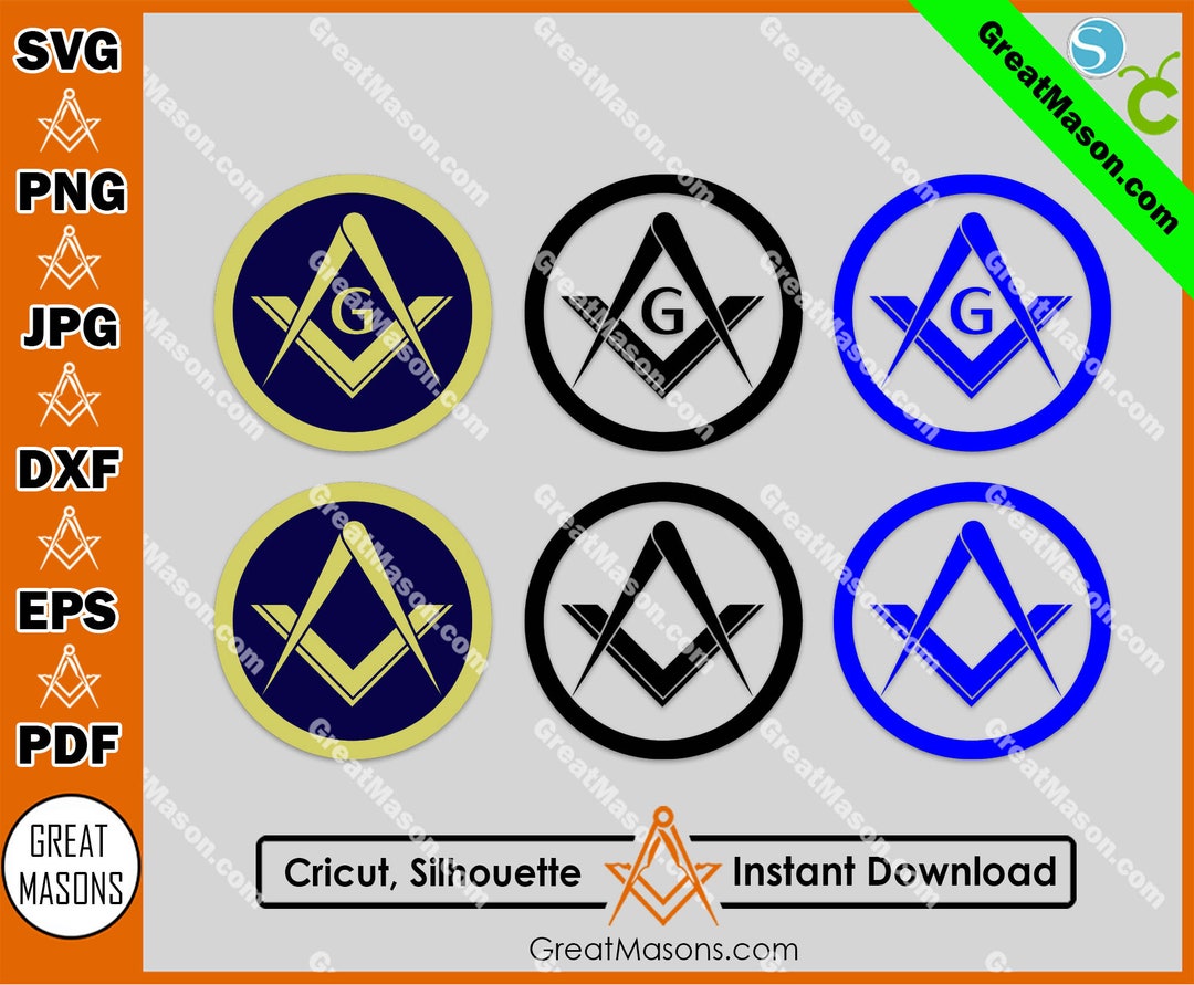 Freemasons Square and Compasses Symbol SVG File - Great Masons Design ...