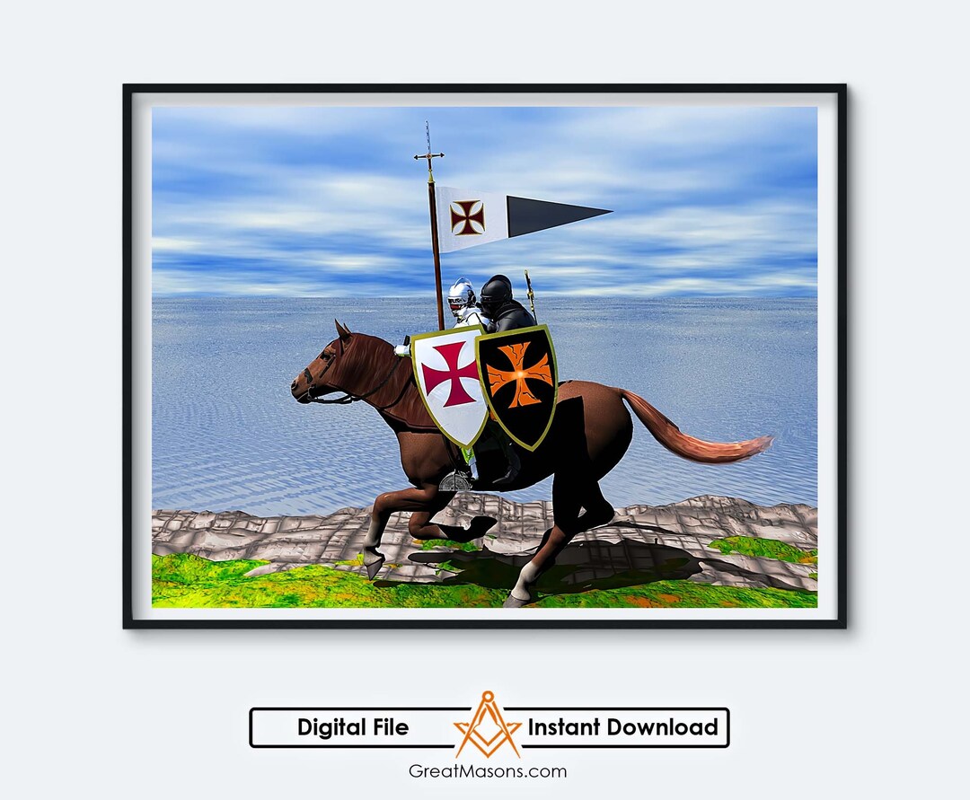 Knights Templar Crusader York Rite Masonic Freemason 3D Art Great ...