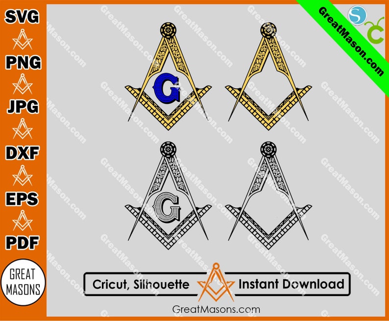 Freemasons Square and Compasses Symbol SVG File Great Masons - Etsy