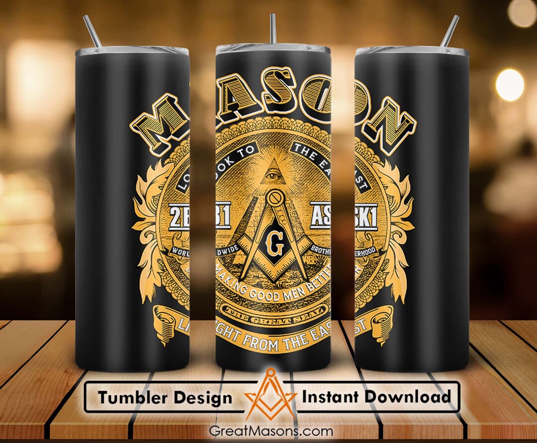 Mason the Great Seal 2B1ASK1 Look to the East 20oz 30oz Skinny Tumbler ...