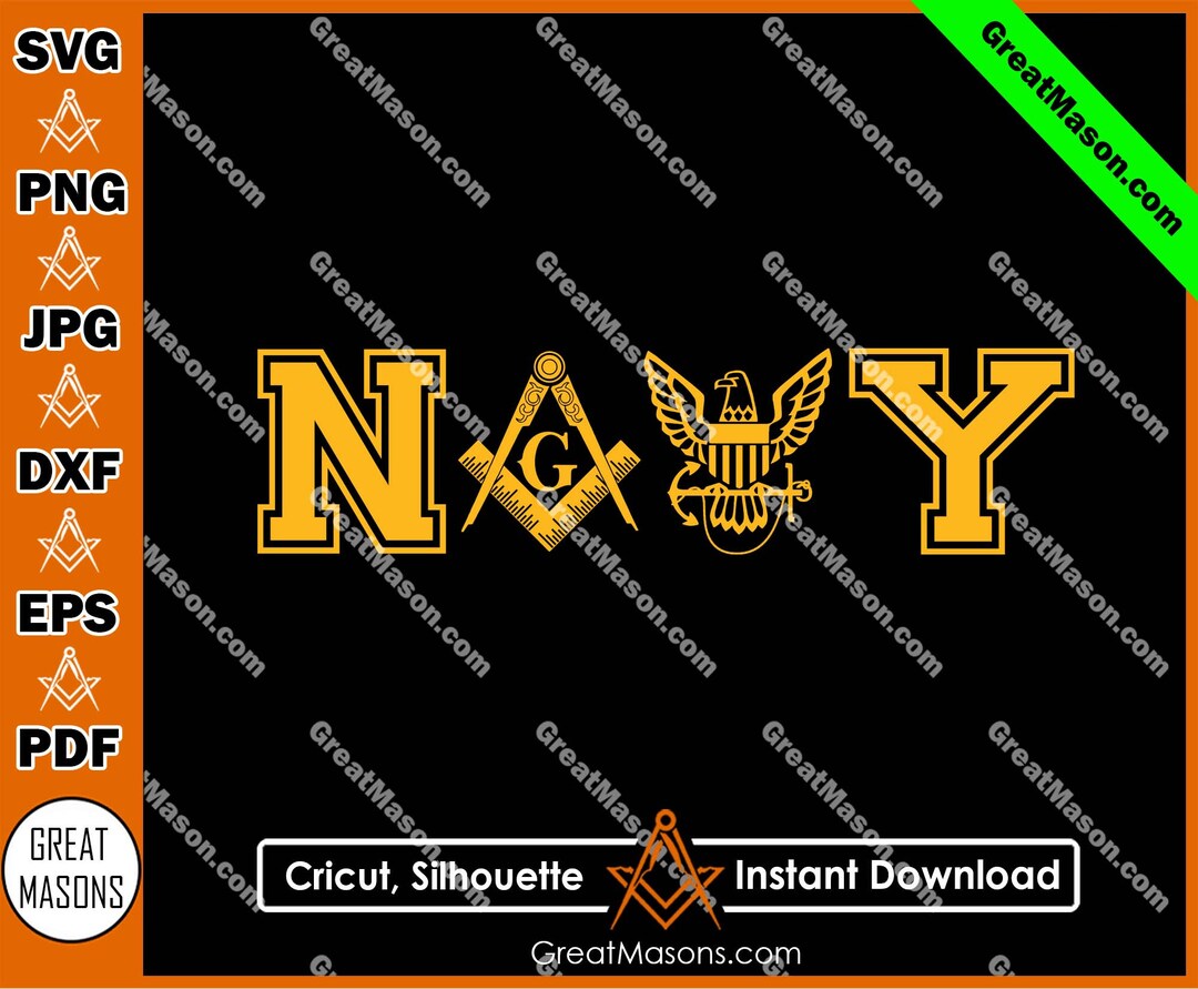 US Navy Mason Square and Compass US Eagle Masonic - Great Masons Design ...