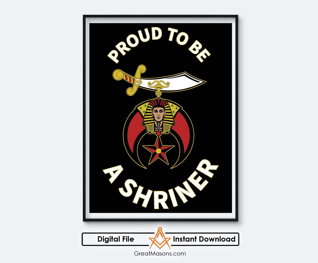 Proud to Be A Shriner Logo Symbol Masonic Pharaoh Nobles Shrine Art ...