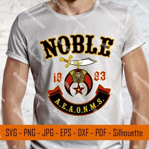 Noble 1893 AEAONMS Shriner Logo Symbol Scimitar Crescent and Star Great ...
