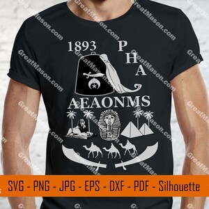 Nobles Mystic Shrine PHA 1893 AEAONMS Pharaoh Camel Desert Shriners ...