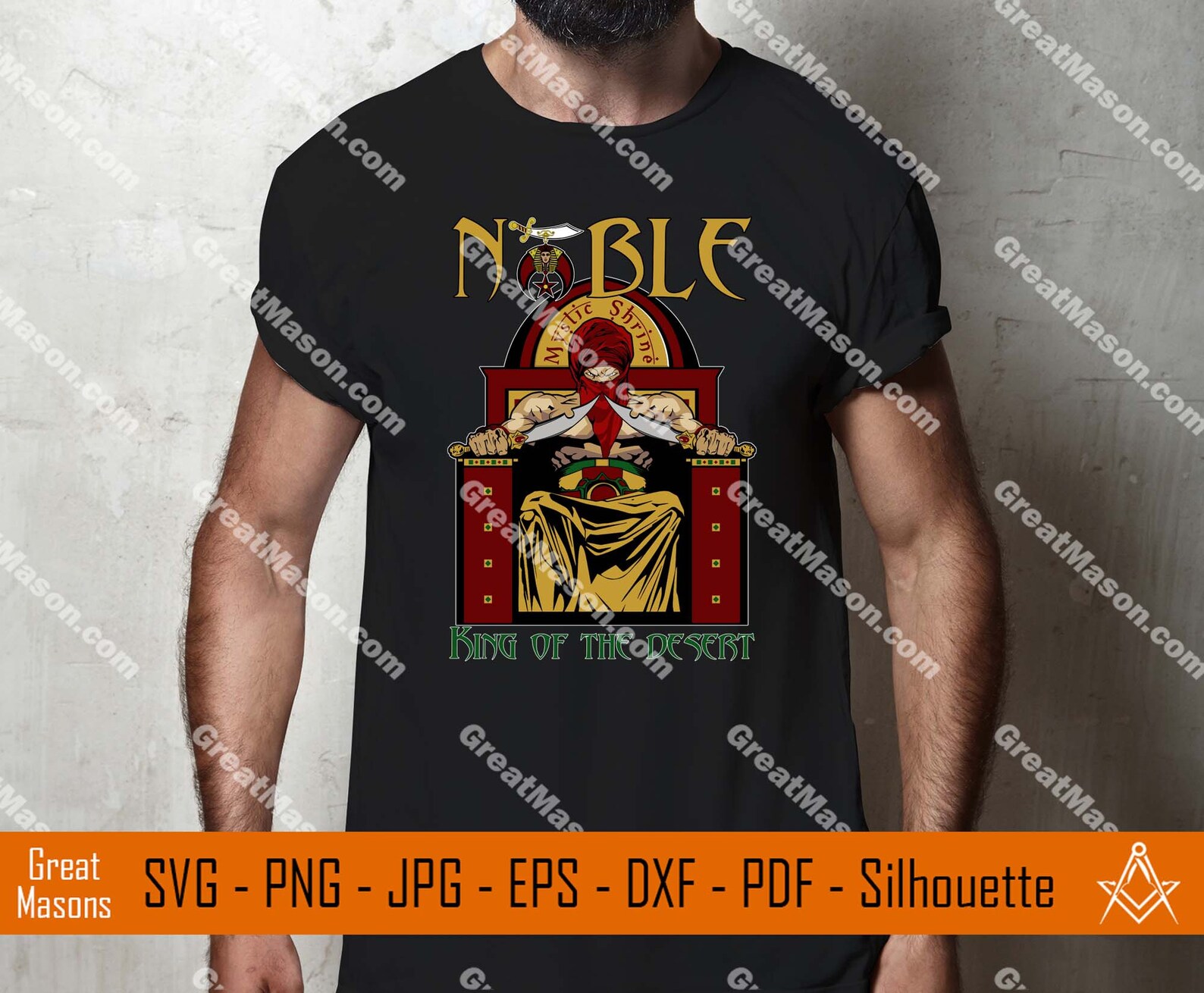 Noble Mystic Shrine King of the Desert Shriner AEAONMS Freemason AAONMS ...