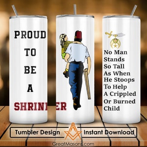 Proud to Be Shriner Childrens Love You Because We Care Fez Art 20oz ...