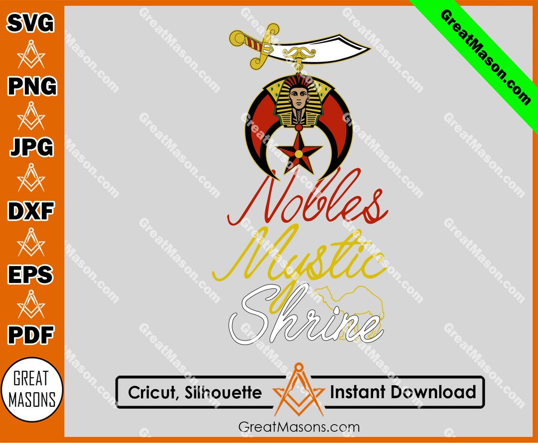 Nobles Mystic Shrine Camel With Sword Star Symbol Shriners Freemason ...