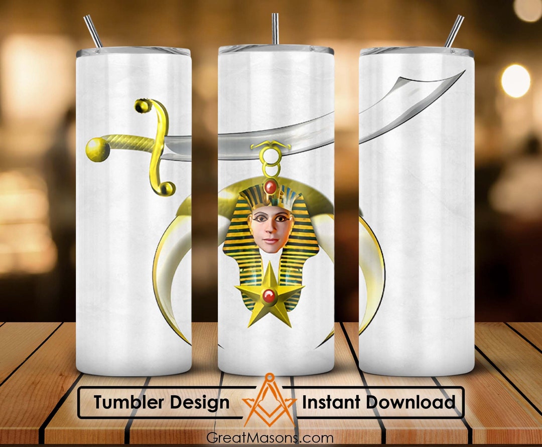 Shriner Logo Symbol Scimitar Sword Star 3D Art Noble Mystic Shrine 20oz ...