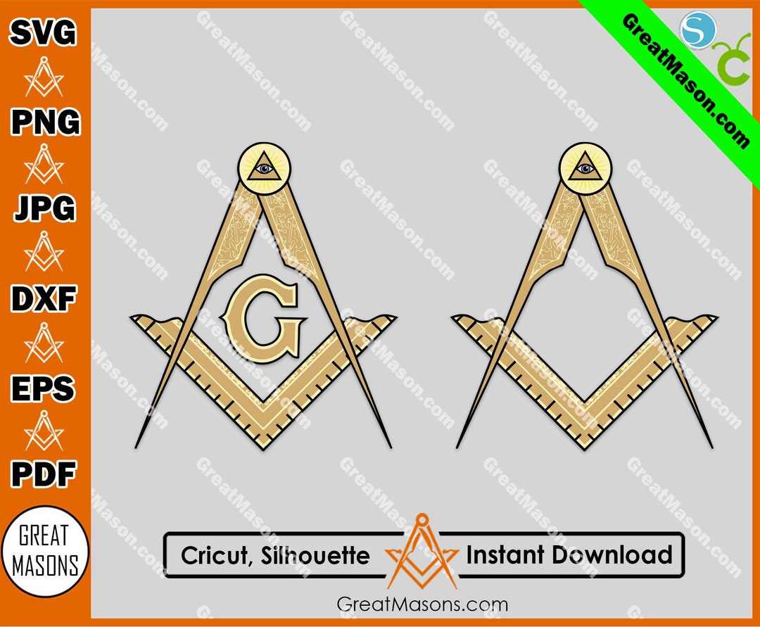 Freemasons Square and Compasses Symbol SVG File Great Masons Design SVG ...