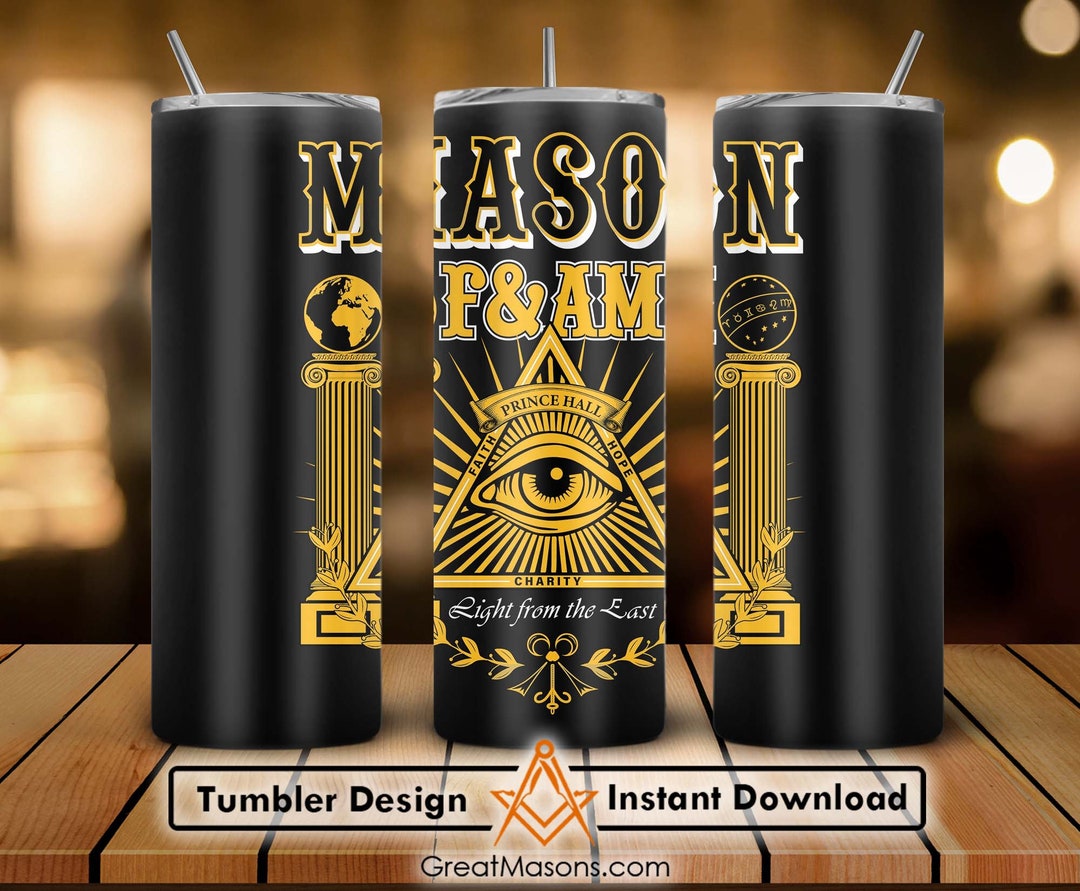 Mason F.AM Prince Hall Light From the East 20oz 30oz Skinny Tumbler ...