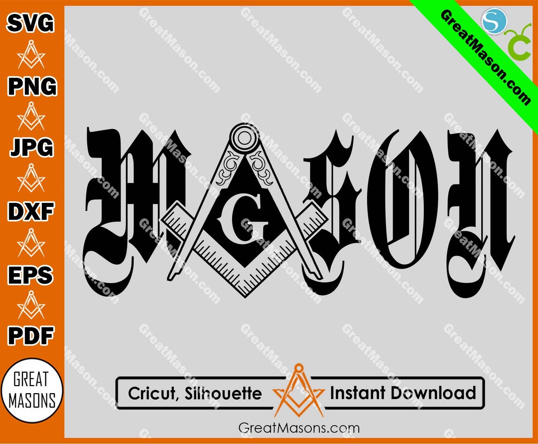 Mason Vintage Symbol Masonic Digital File - Great Masons Design *SVG ...