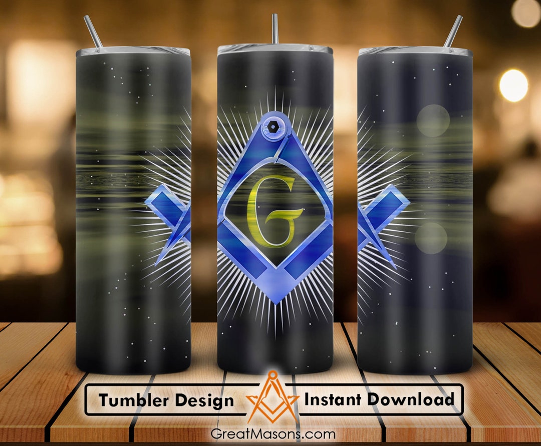 Mason Logo Symbol Freemasons Great Masons 20oz 30oz Skinny Tumbler Wrap ...