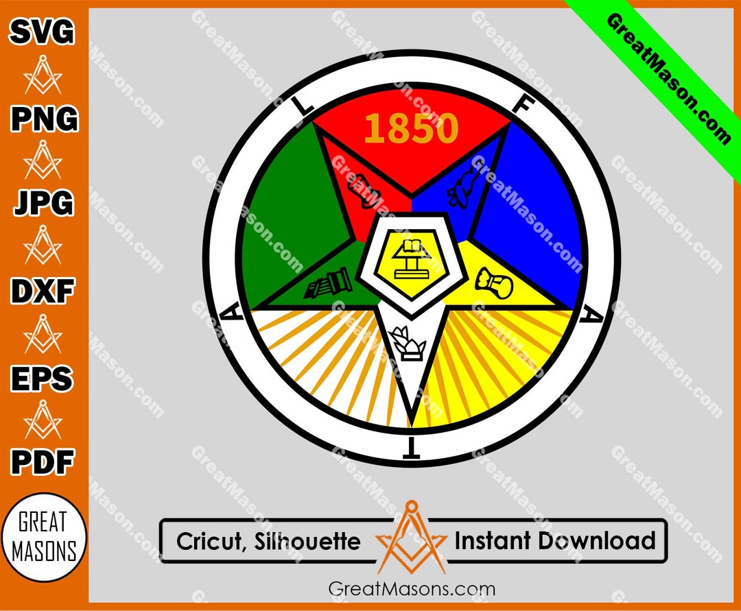 OES 1850 Star FATAL Logo Symbols Order of the Eastern Star Sisterhood ...