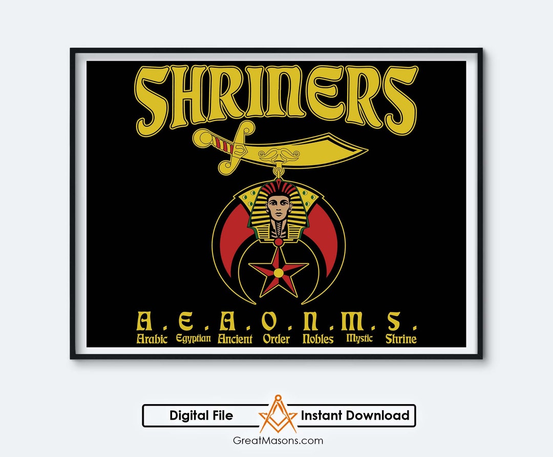 Nobles Mystic Shrine AEAONMS Shriner Scimitar Crescent and Star ...