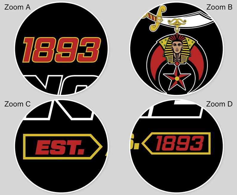 Nobles Mystic Shrine 1893 AEAONMS Shriner Scimitar Crescent and Star ...