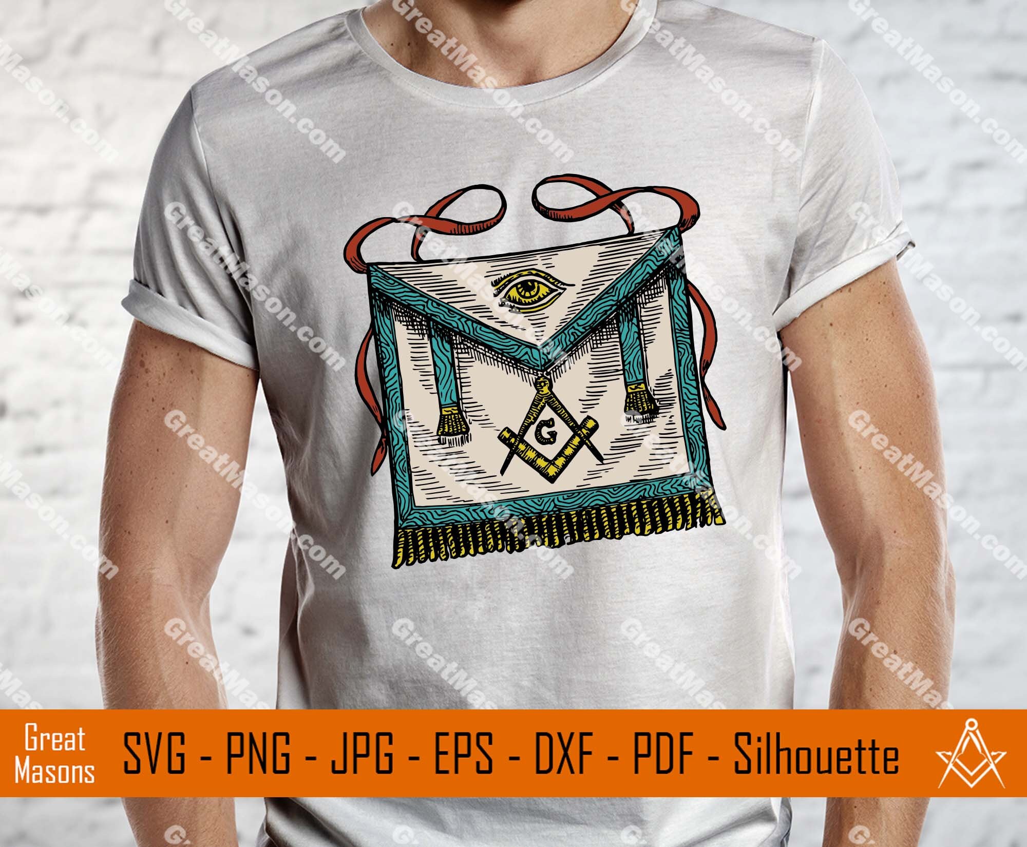 Masonic Apron Vintage Freemason Digital File - Great Masons Design *SVG ...
