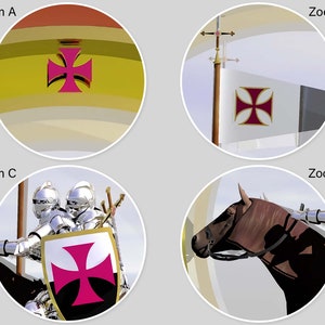 Knights Templar Crusader XPISTI SIGILLUM MILITUM York Rite Masons ...