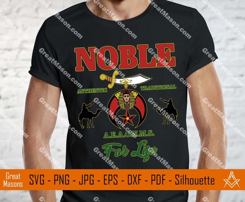 Shriner Noble AEAONMS Authentic Traditional for Life Scimitar Crescent ...