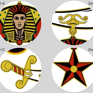 Noble 1893 AEAONMS Shriner Logo Symbol Scimitar Crescent and Star ...