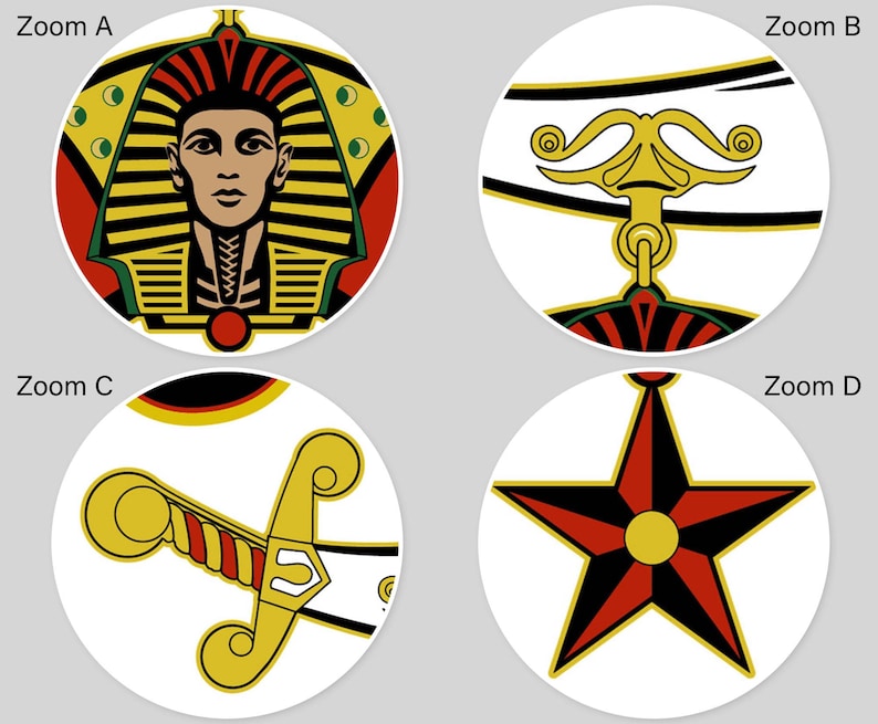 Noble 1893 AEAONMS Shriner Logo Symbol Scimitar Crescent and - Etsy