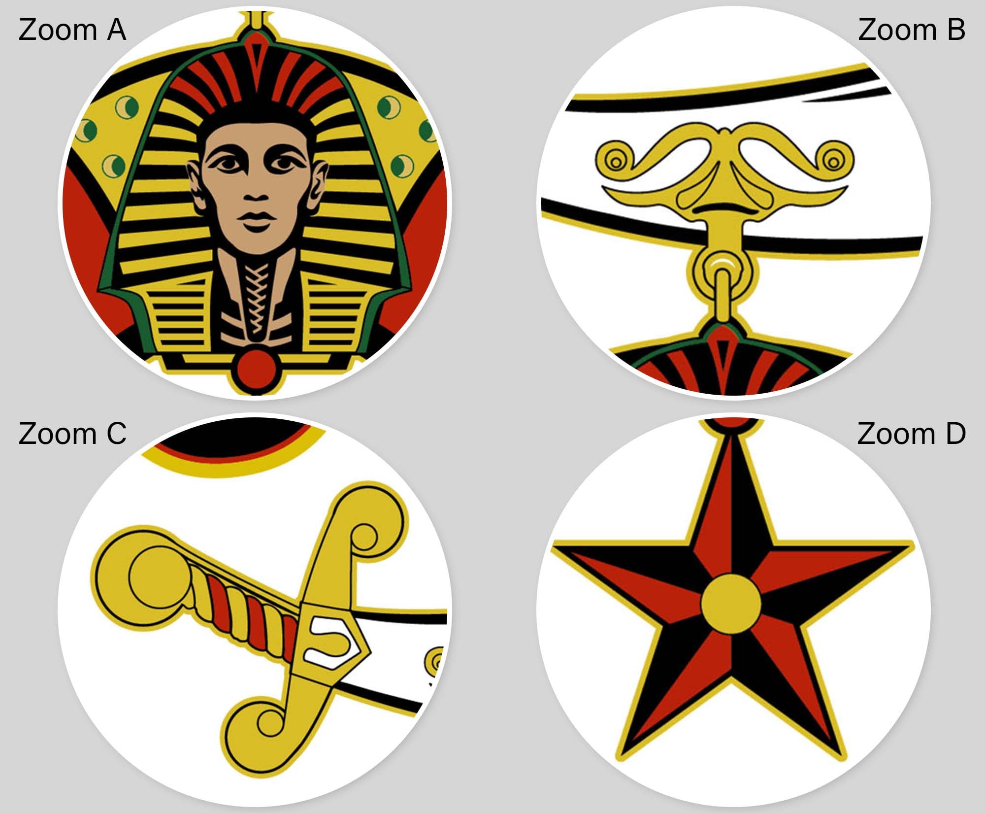 Noble 1893 AEAONMS Shriner Logo Symbol Scimitar Crescent and - Etsy