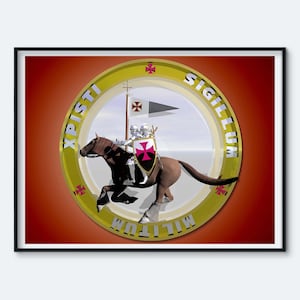 Knights Templar Crusader XPISTI SIGILLUM MILITUM York Rite Masons ...