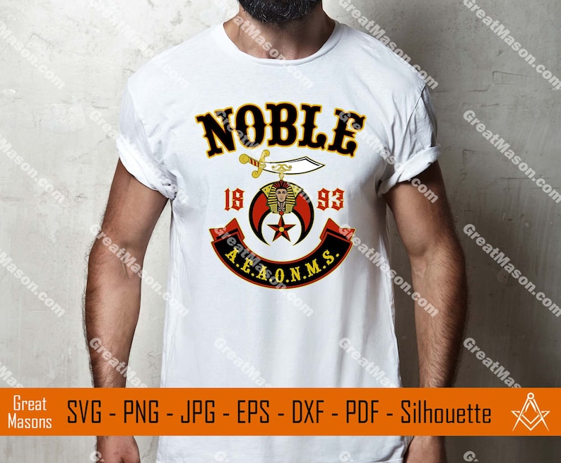 Noble 1893 AEAONMS Shriner Logo Symbol Scimitar Crescent and - Etsy