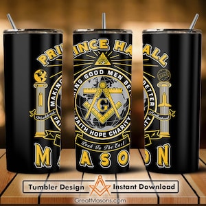Prince Hall Mason Making Good Men Better Freemason 20oz 30oz Skinny ...