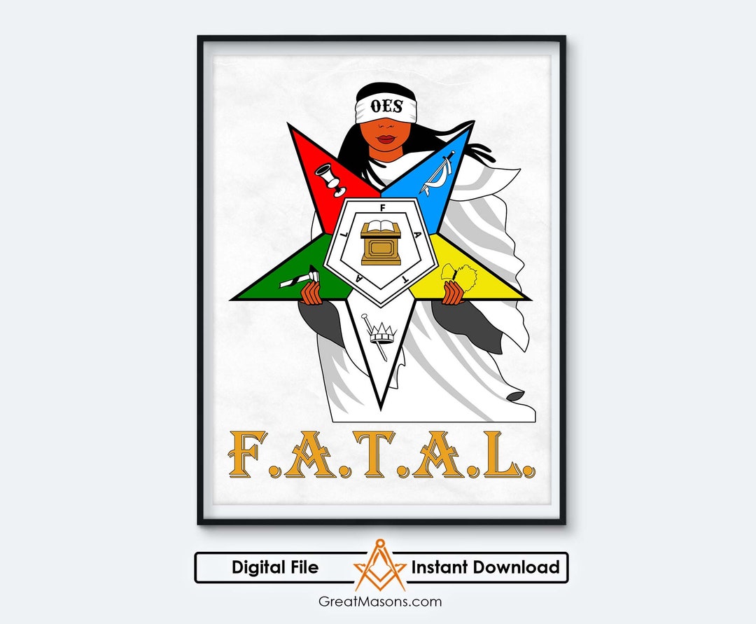 OES FATAL Sister Eyes Mask Order of the Eastern Star Sisterhood Masonic ...