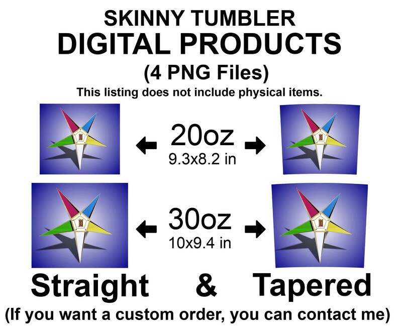 OES Order of the Eastern Star FATAL Masonic Symbol 20oz 30oz Skinny ...