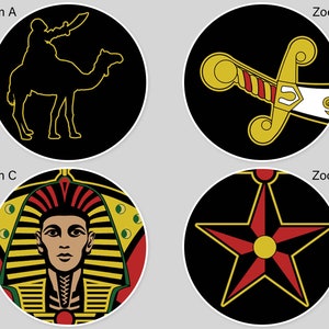 Shriner Noble AEAONMS Authentic Traditional for Life Scimitar Crescent ...