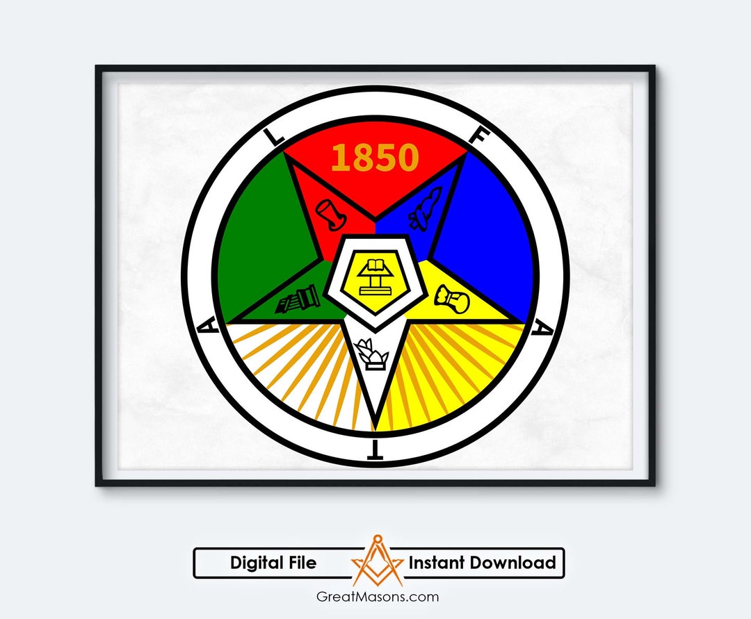 OES 1850 Star FATAL Logo Symbols Order of the Eastern Star Sisterhood ...